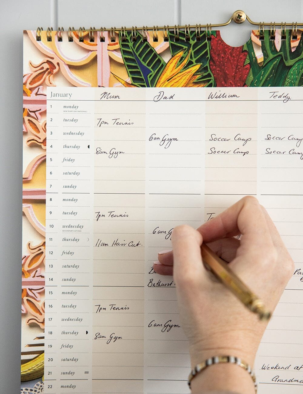 Misha Harrison X Bespoke Press Family Wall Calendar